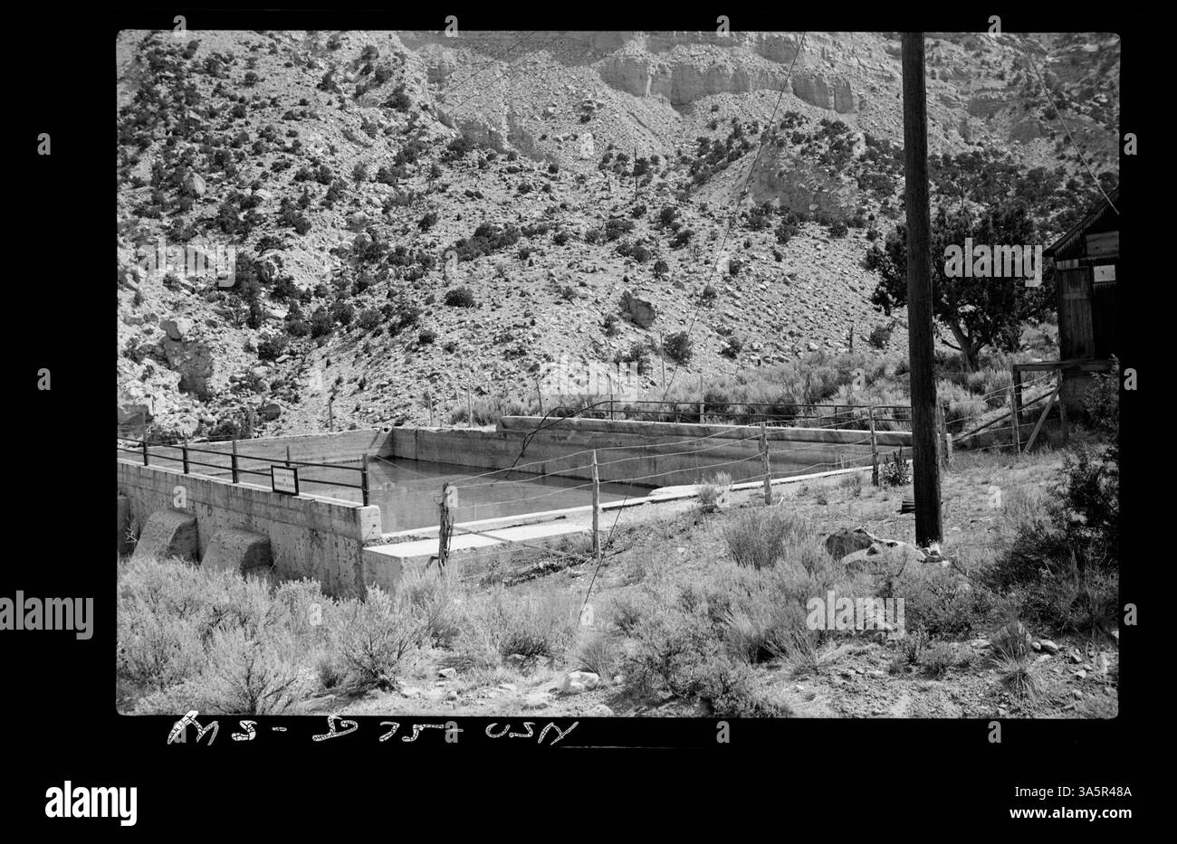 This 1946 photograph captures the daily life of a mining community ...