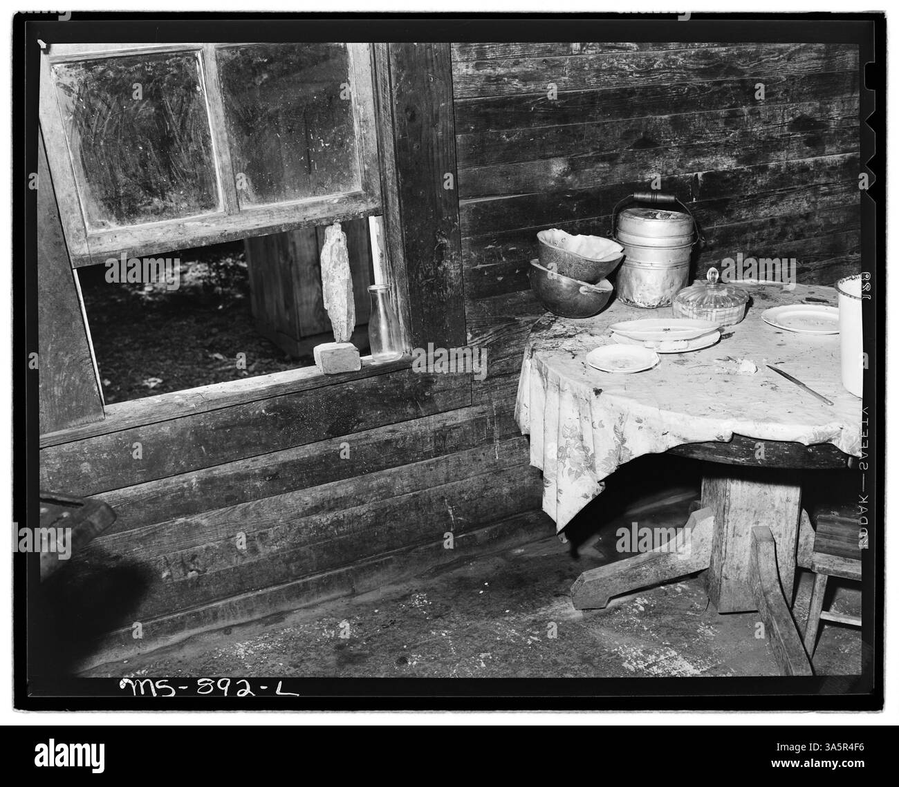 A detailed view of the kitchen in the home of Eddie Cain, an African ...