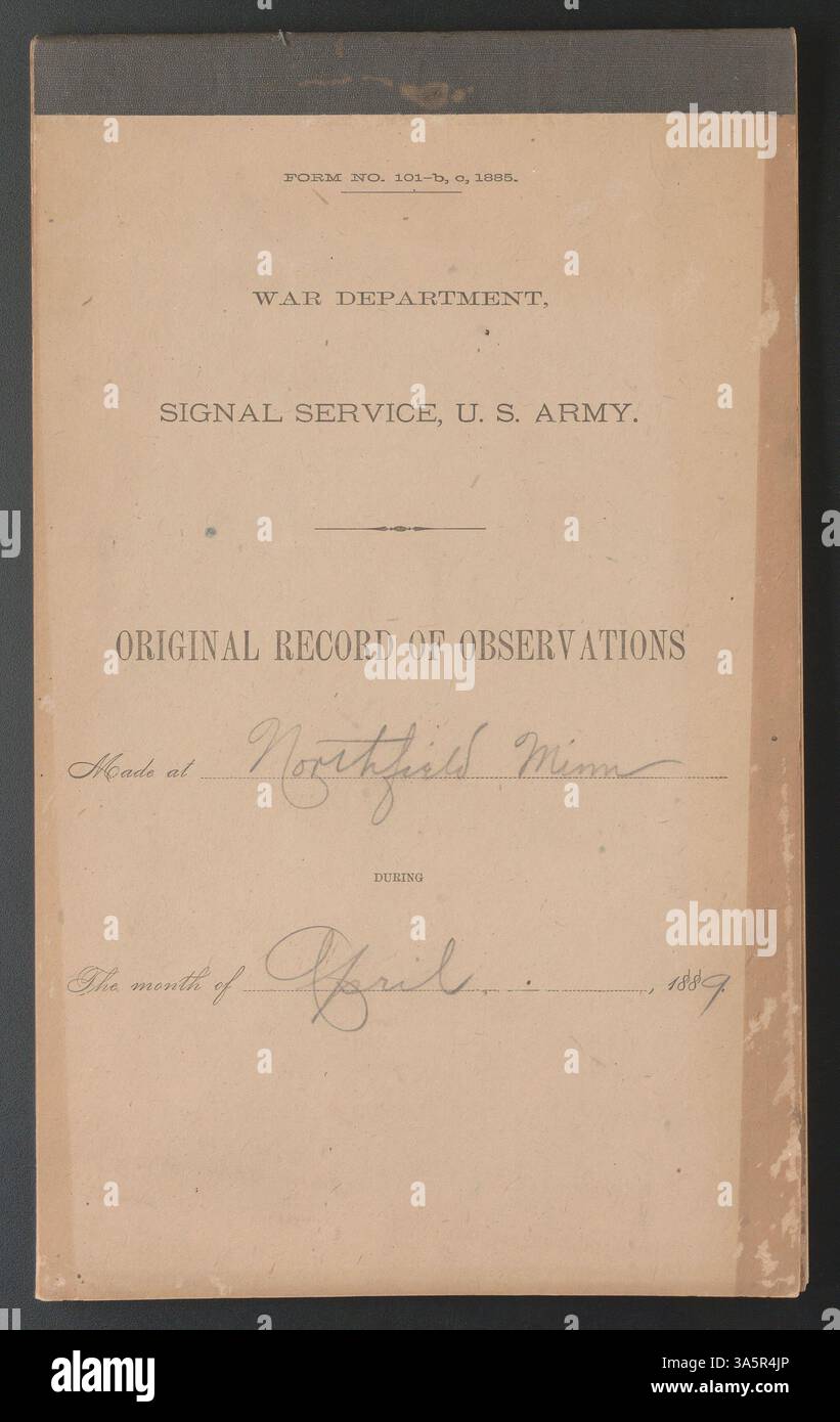 The Carleton College weather diaries from April 1889 document ...