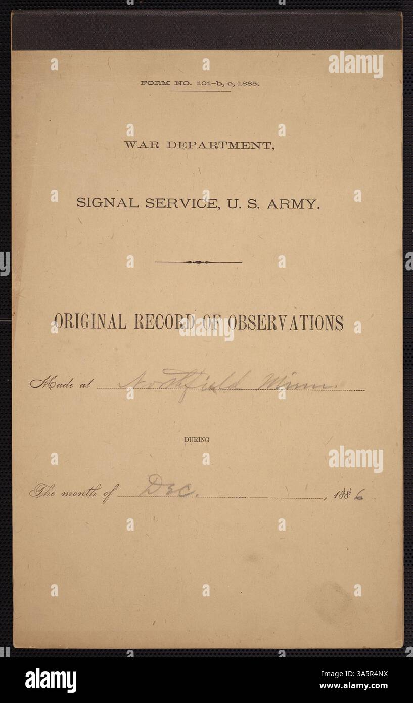 The Carleton College weather diaries for December 1886 document daily ...