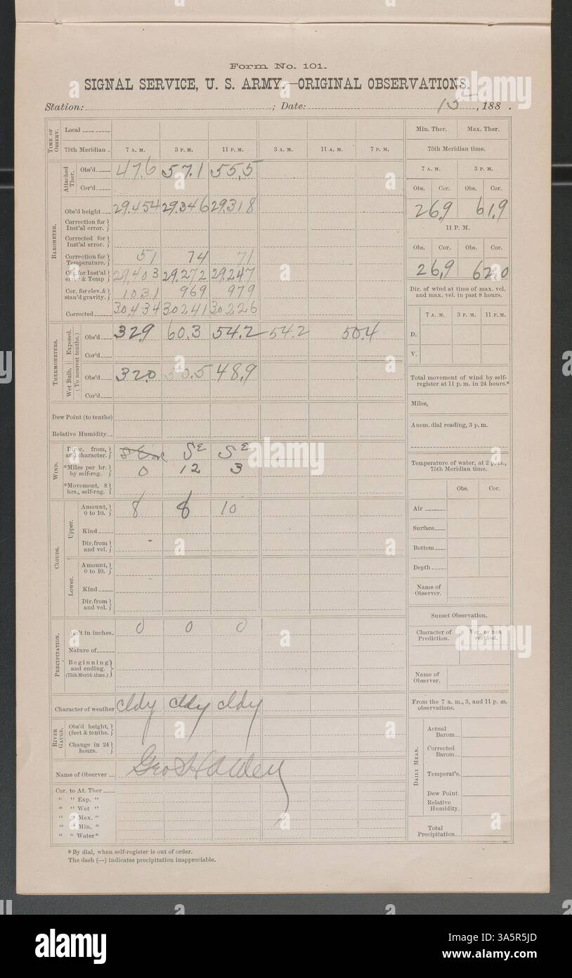 In October 1889, Carleton College's weather diaries recorded ...