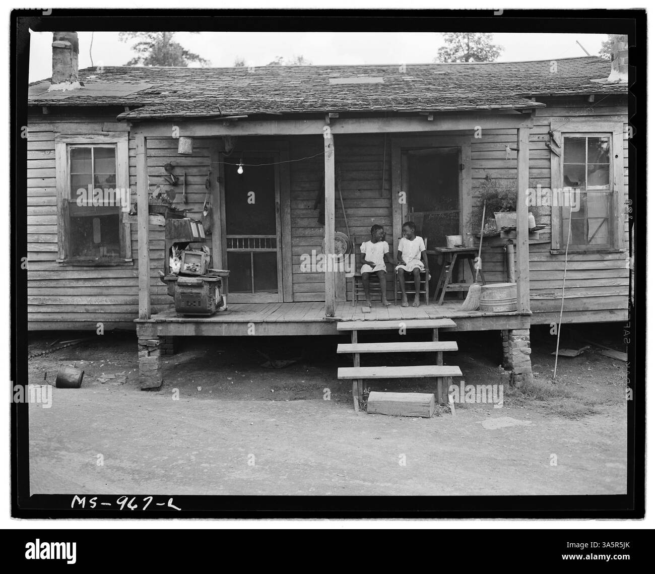 The front porch of Mack Gibson's home in a company housing project at ...