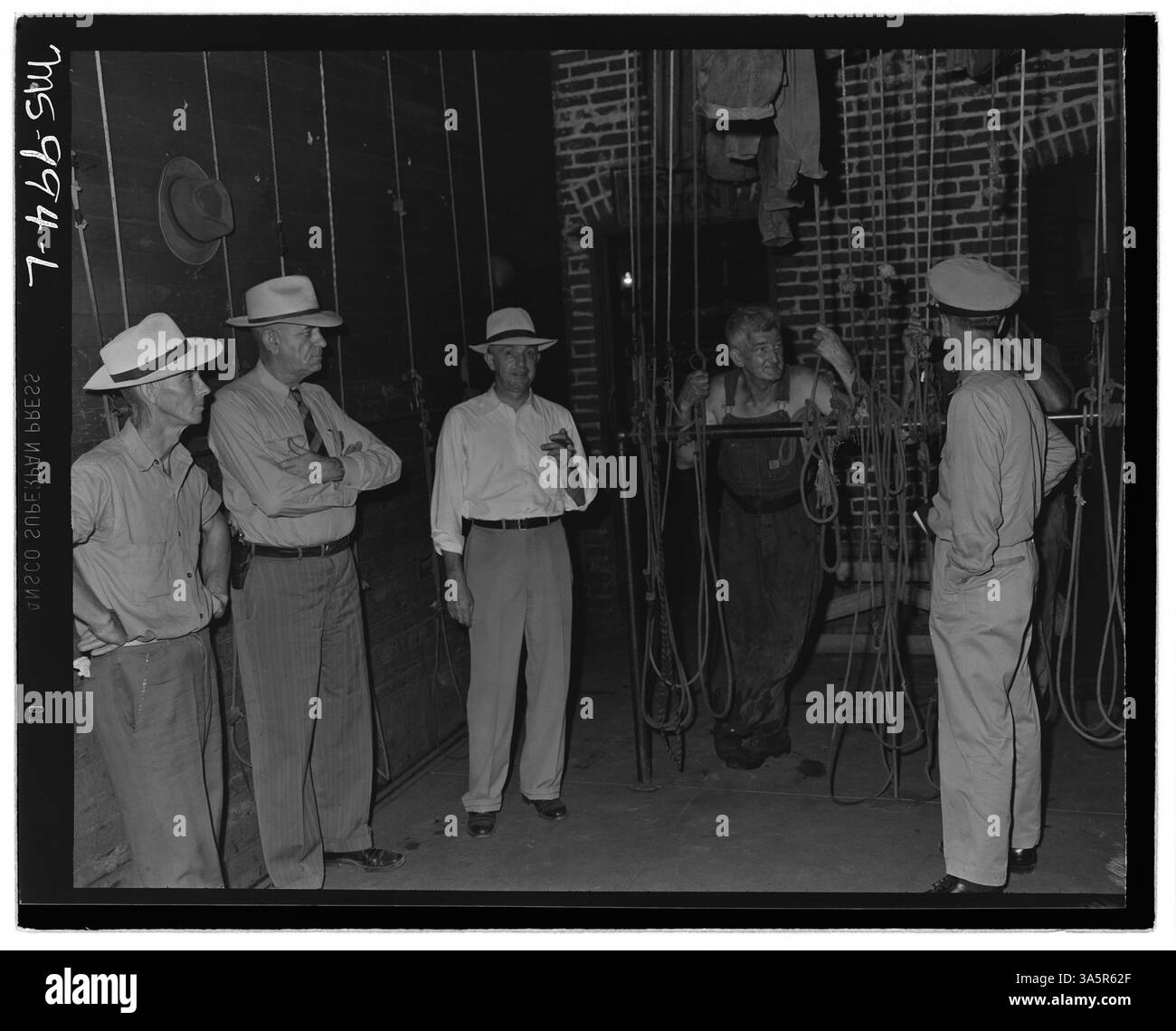 Interior view of a bathhouse used by miners, designed to provide ...