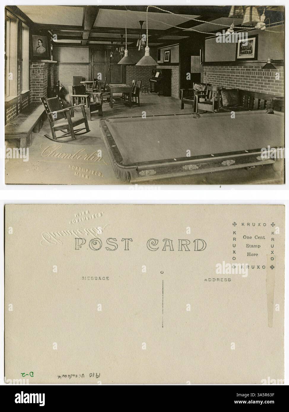 Interior view of the billiard room in Sayles-Hill Gymnasium at Carleton ...