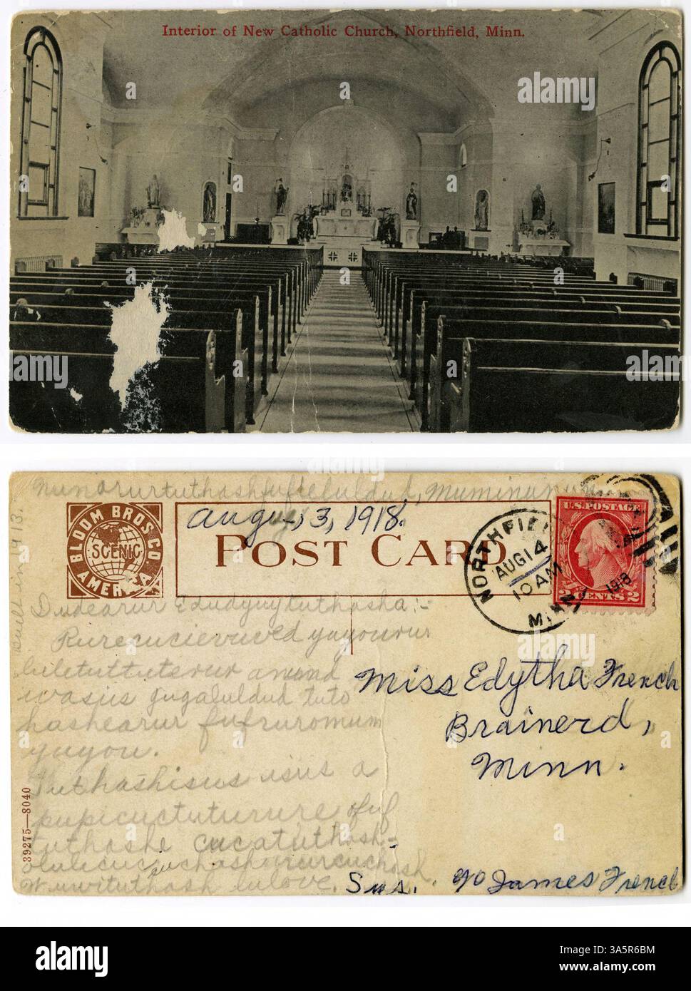 The interior of the New Catholic Church in Northfield, Minnesota ...