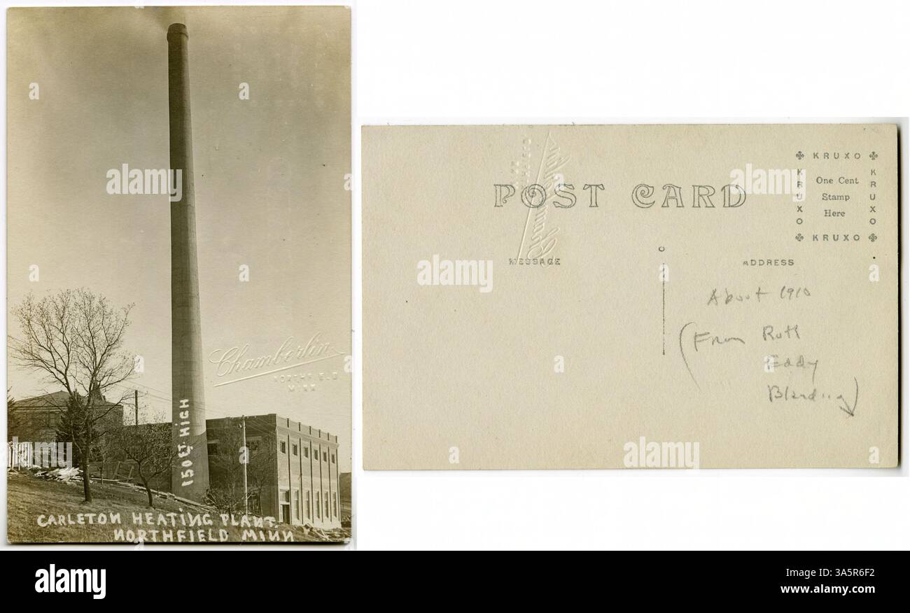 An exterior view of the heating plant at Carleton College in Northfield ...