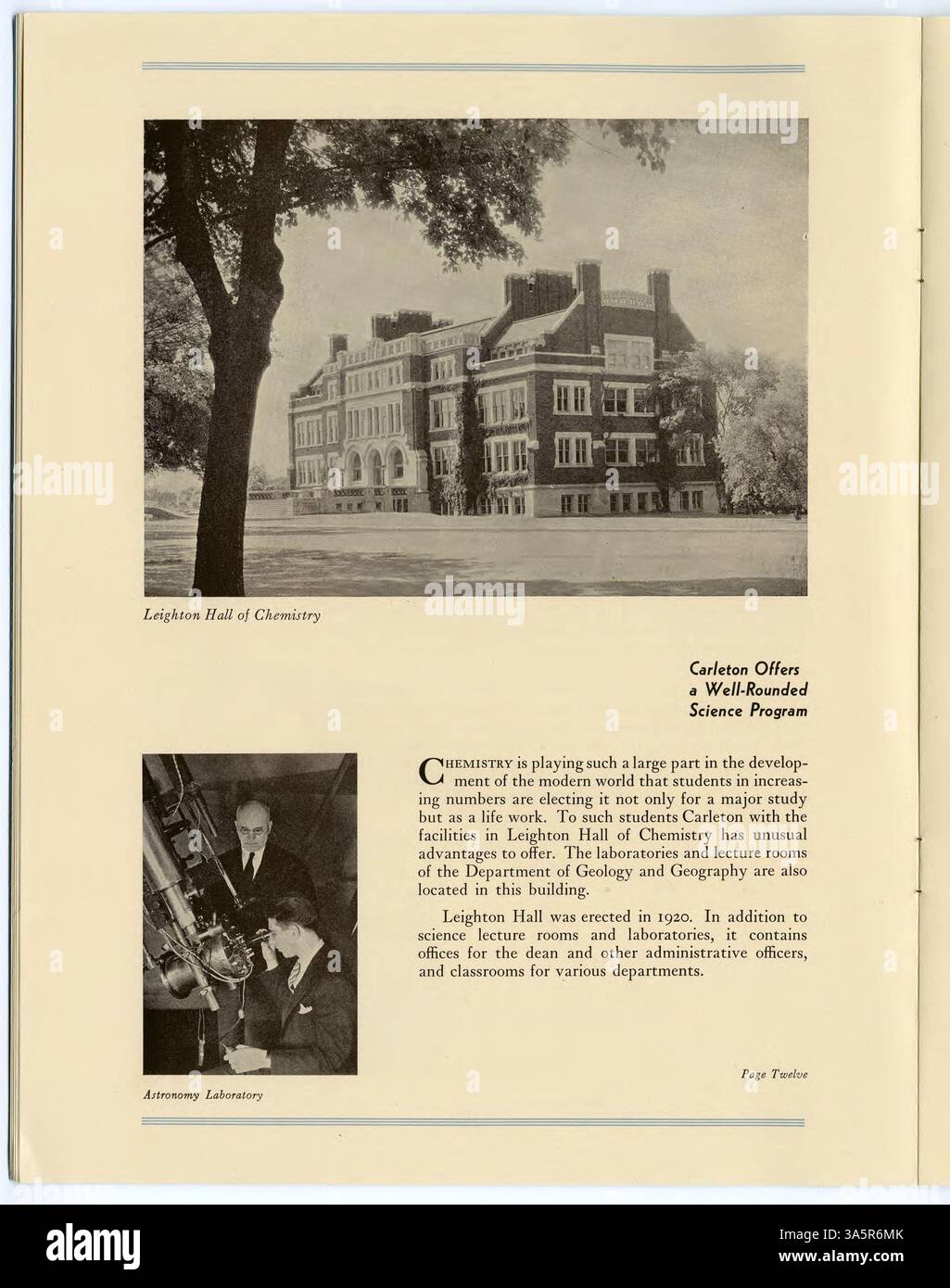The 1938 Carleton College Viewbook provides an overview of student life, academic programs, and ...