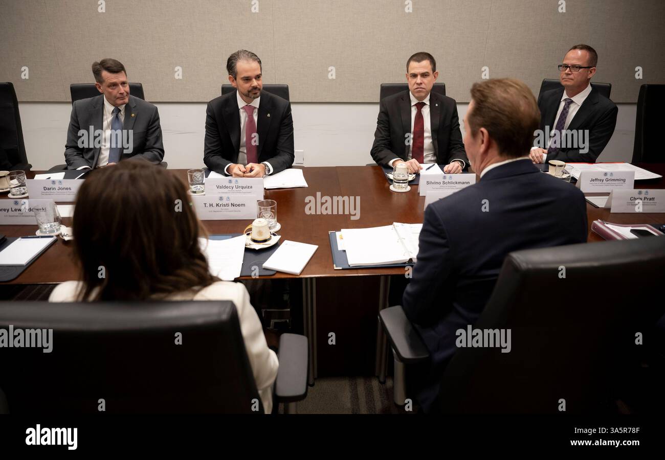 Department of Homeland Security (DHS) Secretary Kristi Noem meets with ...