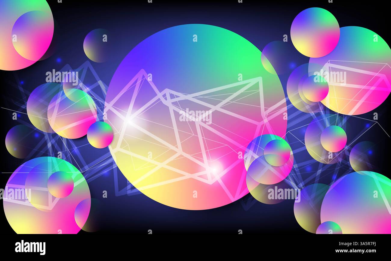 colorful circle abstract background,Abstract sphere shape background, bubble gradient background ...