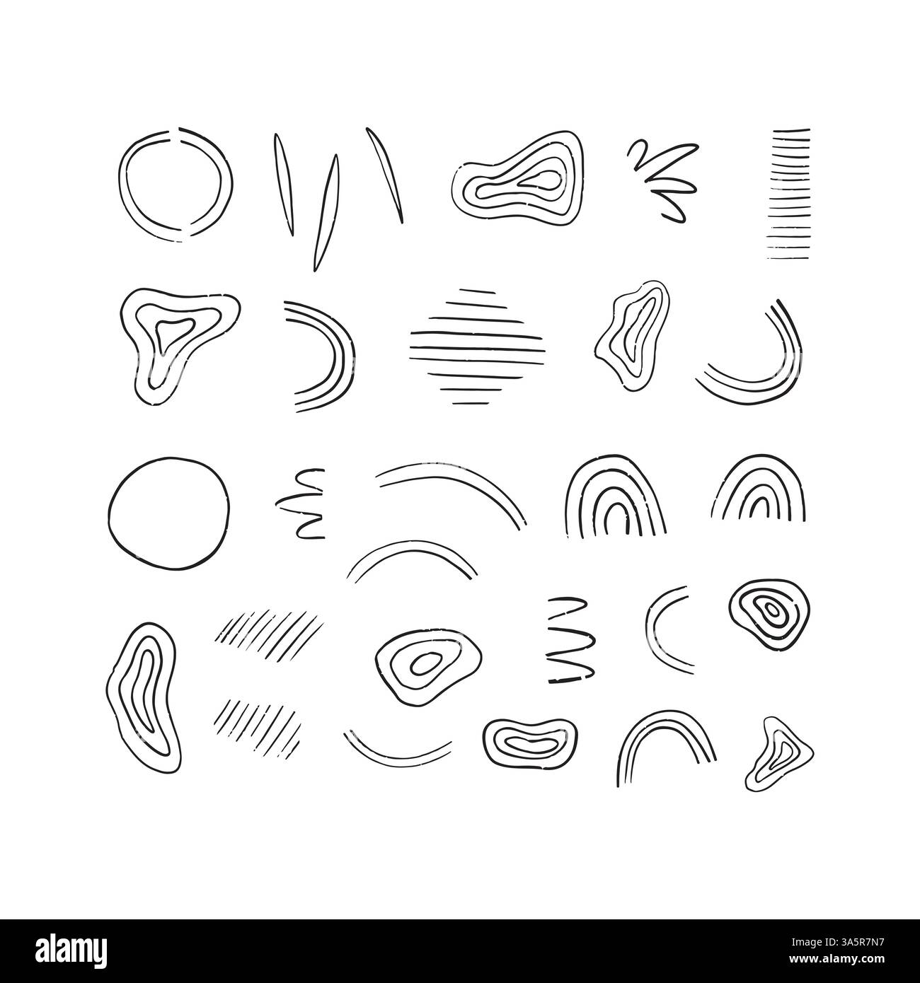Abstract funky texture drawing illustration pack Stock Vector Image ...