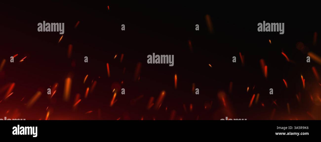 Fire flames glowing ash particles Stock Vector Images - Alamy