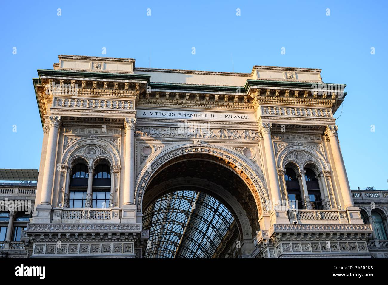 Exterior of the Galleria Vittorio Emanuele II – Milan, Italy – 04 March ...