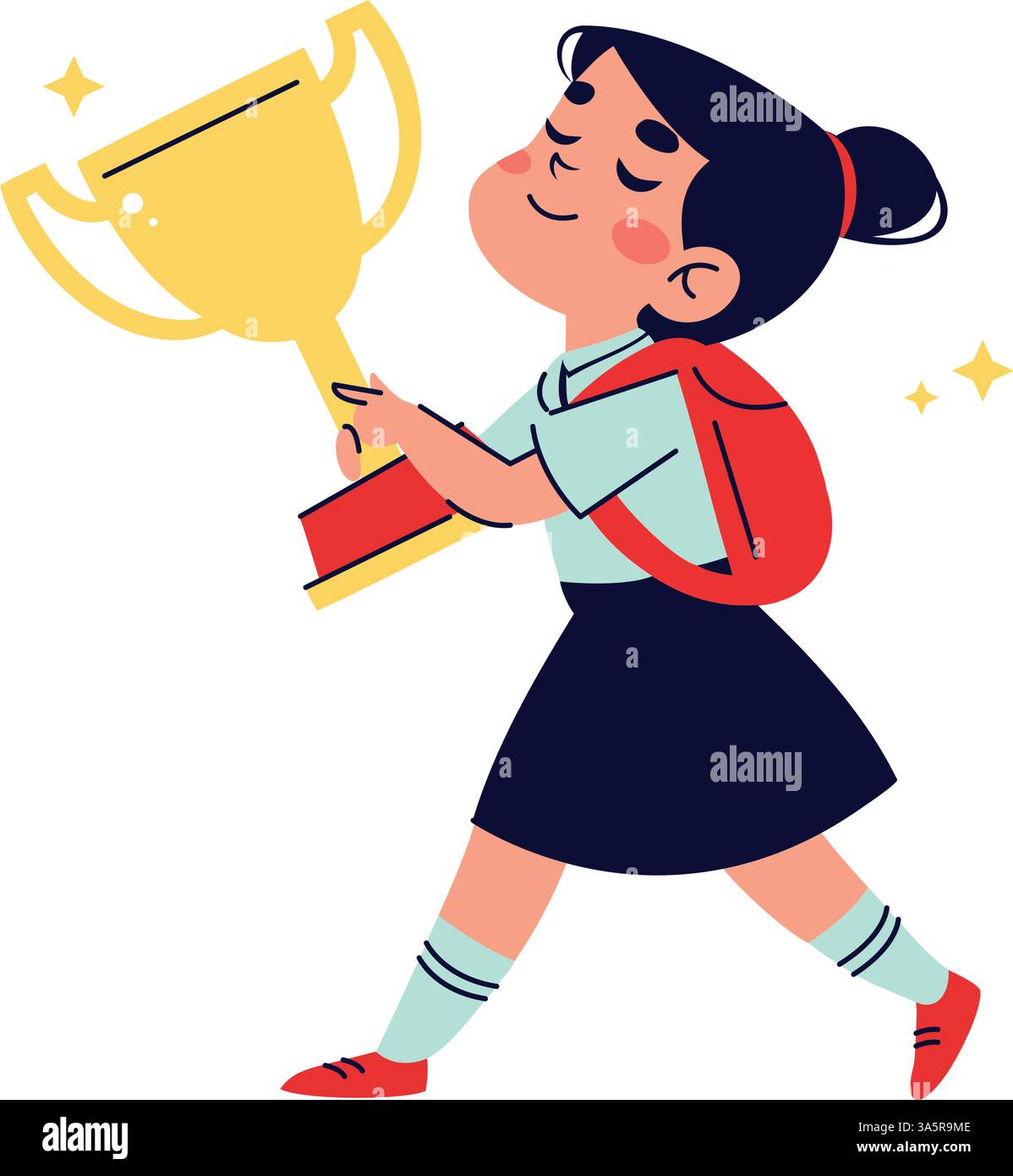 best student girl trophy Stock Vector Image & Art - Alamy