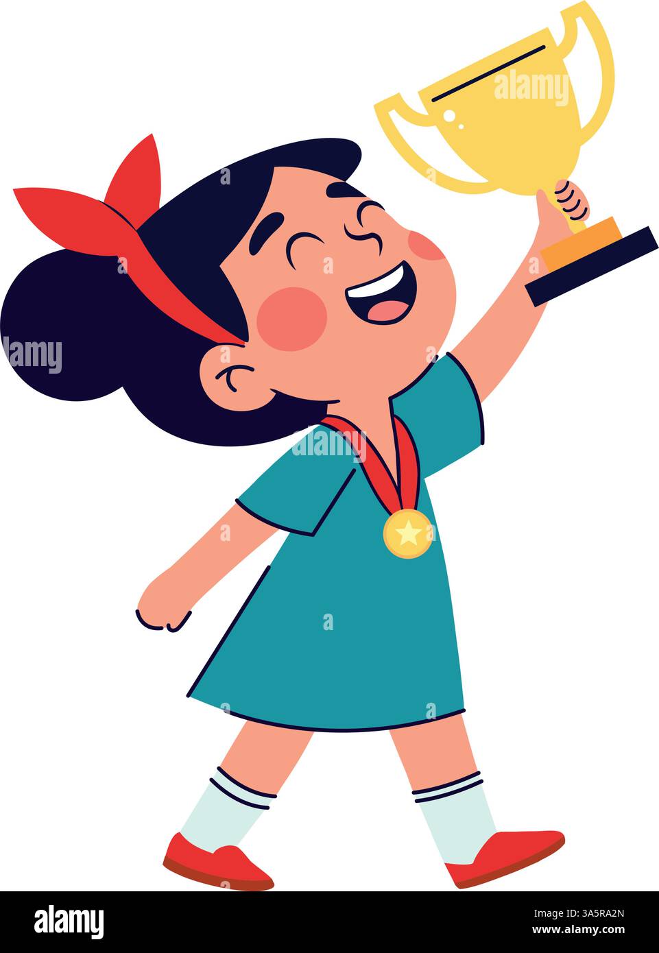 best student girl award Stock Vector Image & Art - Alamy