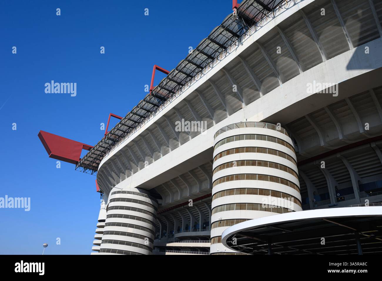 Close up of San Siro Stadium (Stadio Giuseppe Meazza) – Milan, Italy ...