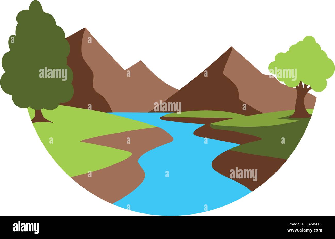 Bank river green grass Stock Vector Images - Alamy