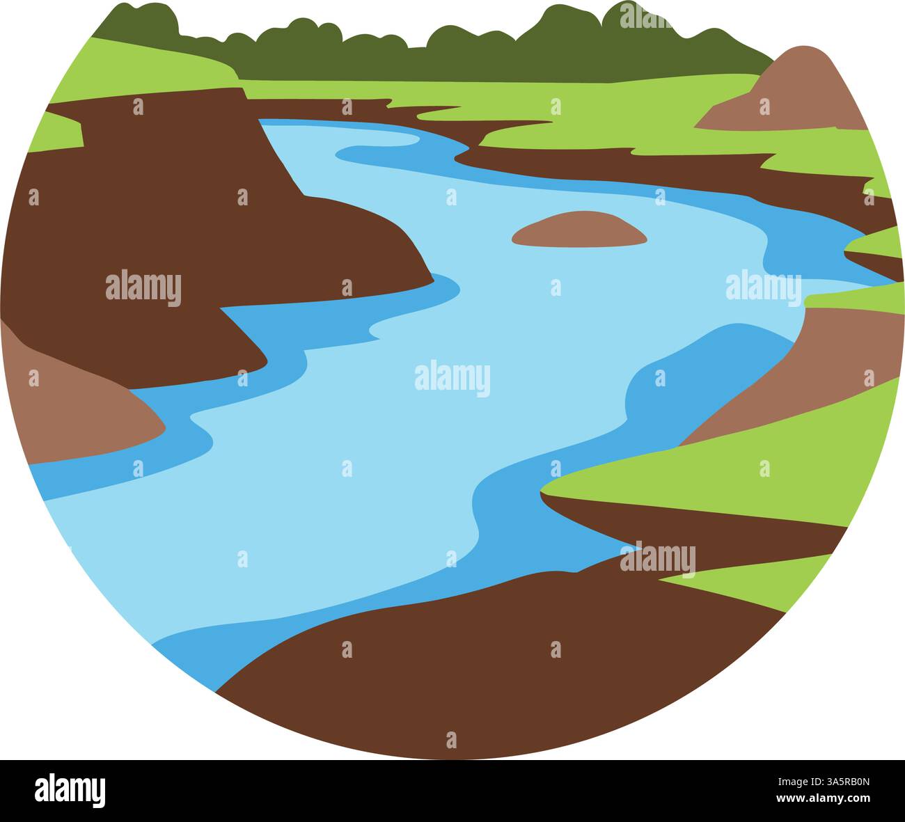 Peaceful flow of water Stock Vector Images - Alamy