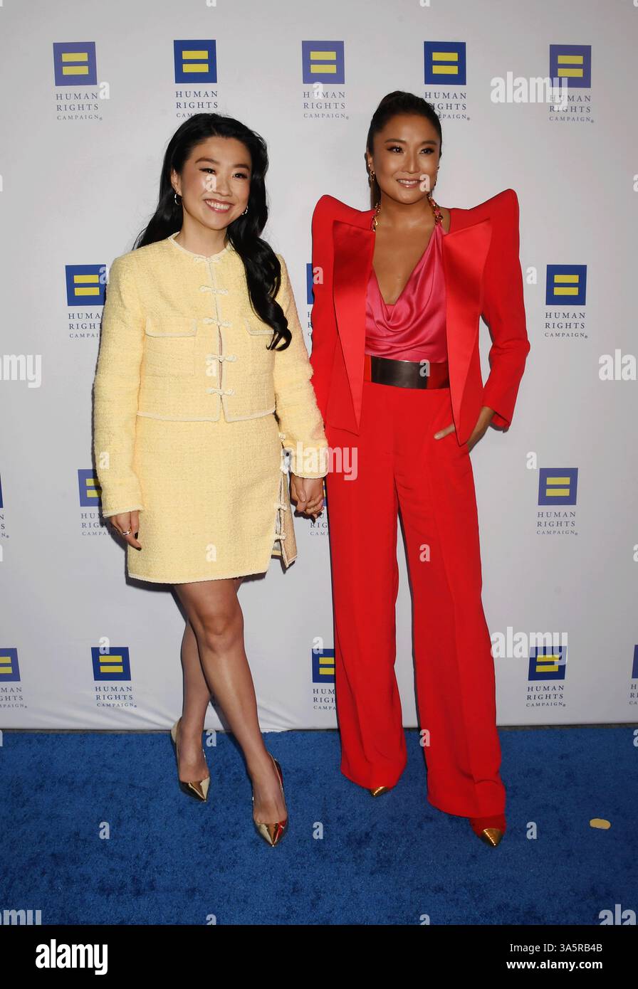 LOS ANGELES, CALIFORNIA - MARCH 22: Sherry Cola and Honoree Ashley Park ...