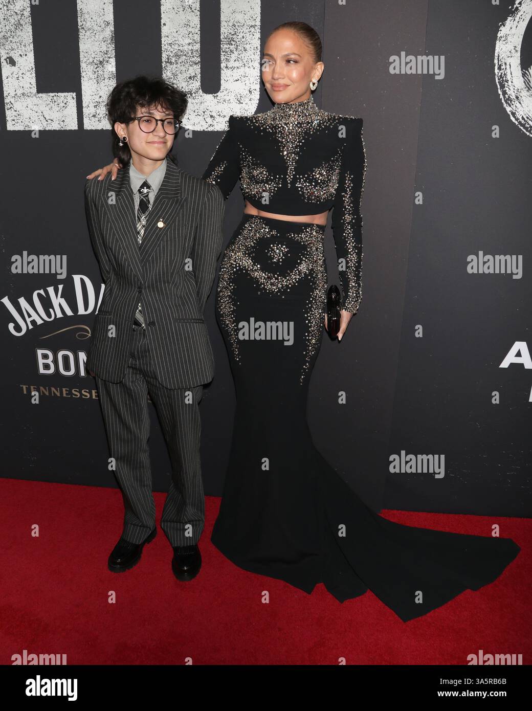 New York, New York, USA. 23 March 2025. Jennifer Lopez and her daughter ...