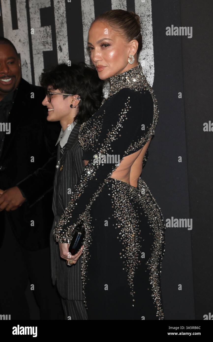 New York, New York, USA. 23 March 2025. Jennifer Lopez and her daughter ...