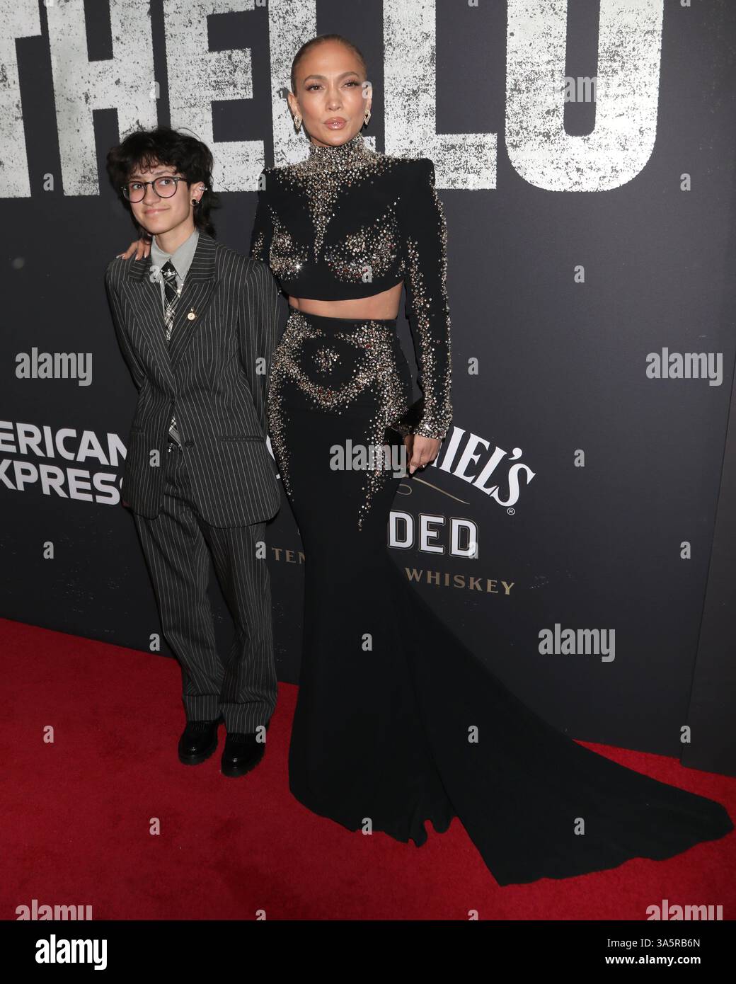New York, New York, USA. 23 March 2025. Jennifer Lopez and her daughter ...