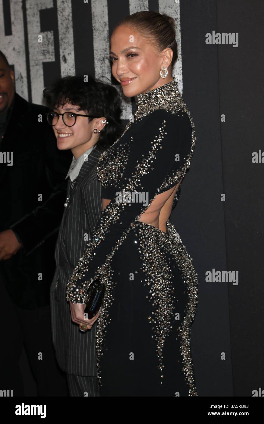 New York, New York, USA. 23 March 2025. Jennifer Lopez and her daughter ...