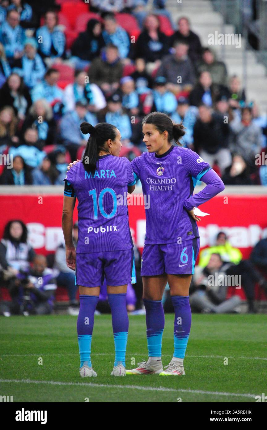 Harrison, USA. 23rd Mar, 2025. Orlando's Marta (10) and Emily Sams (6 ...