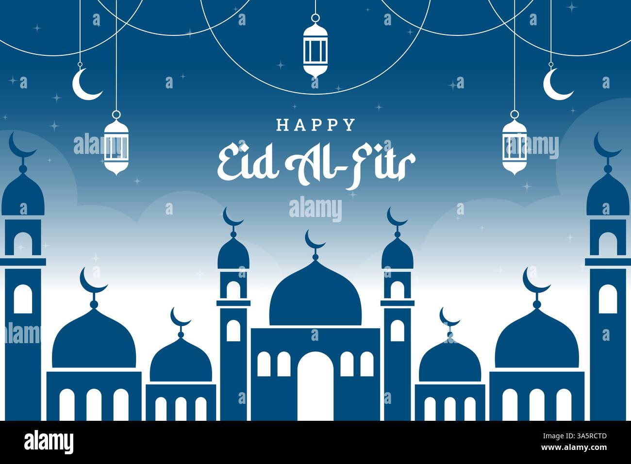 Eid al fitr flat design background Stock Vector Image & Art - Alamy