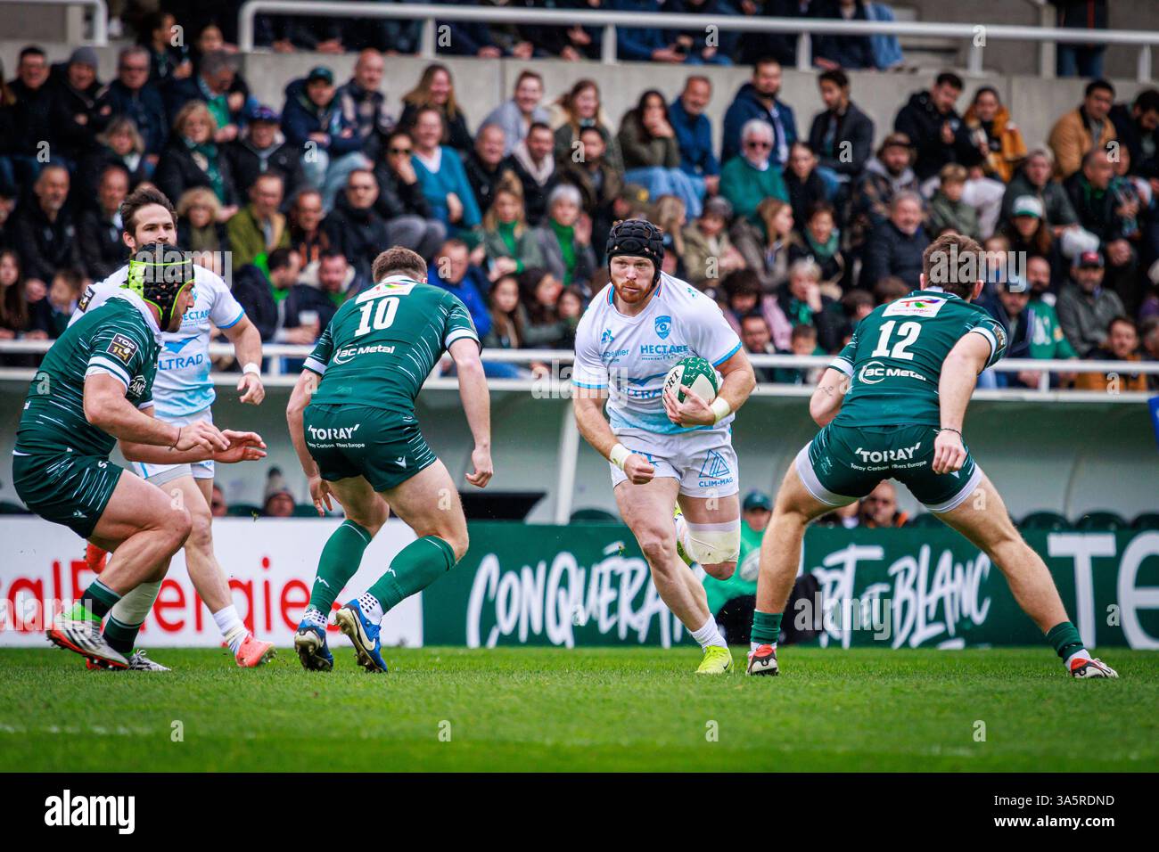 Pau, France. 22nd Mar, 2025. Sam Simmonds of Montpellier during the ...