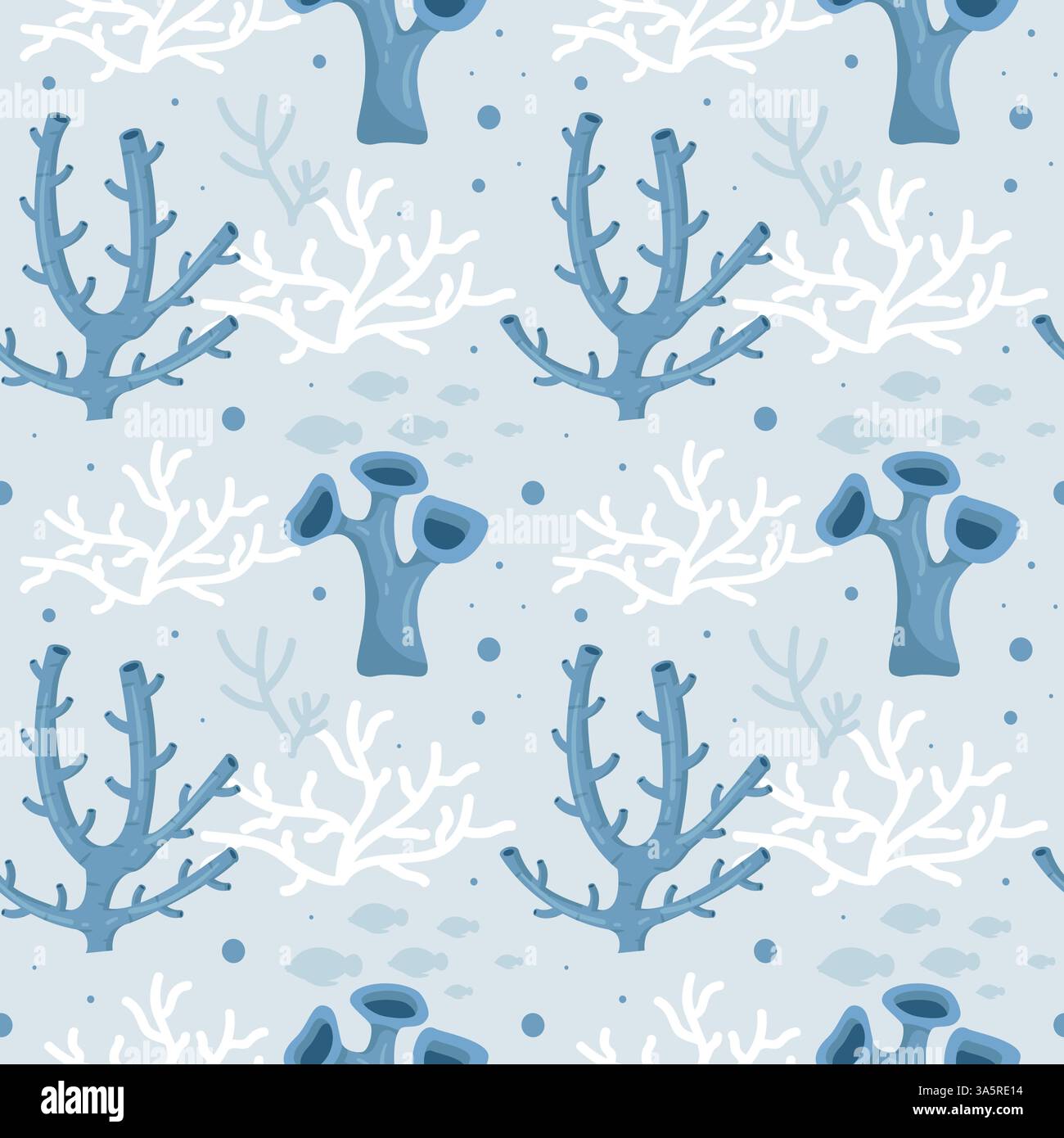 Oceans Seamless Pattern Design Featuring Ocean Decorative Elements in a ...