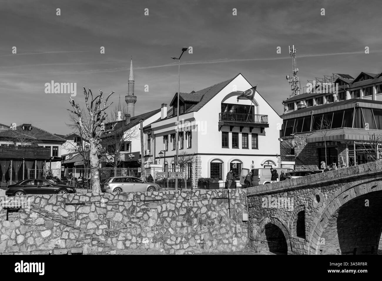 Prizren, Kosovo - 6 FEB 2024: The Turkish Consulate building on the ...