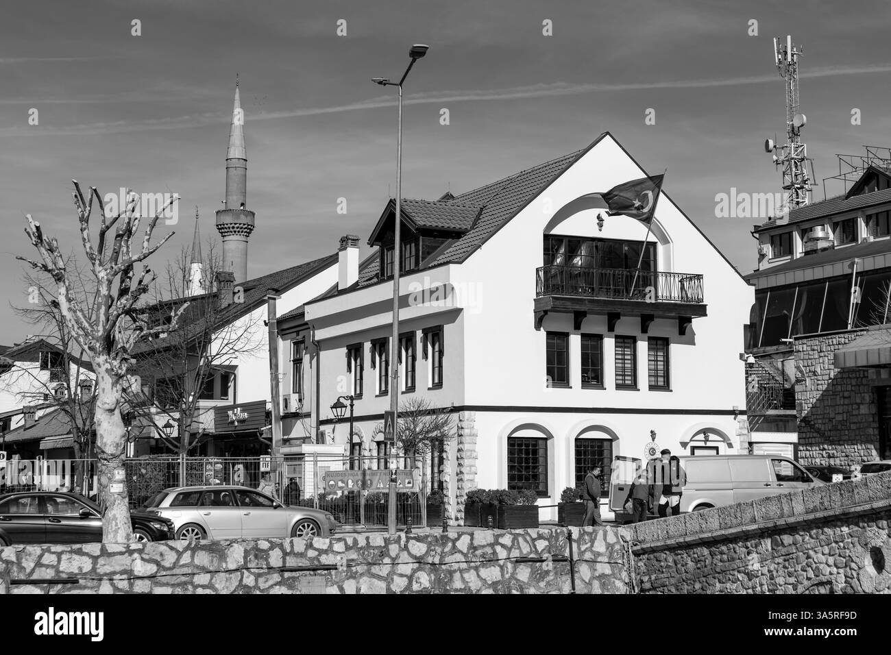 Prizren, Kosovo - 6 FEB 2024: The Turkish Consulate building on the ...