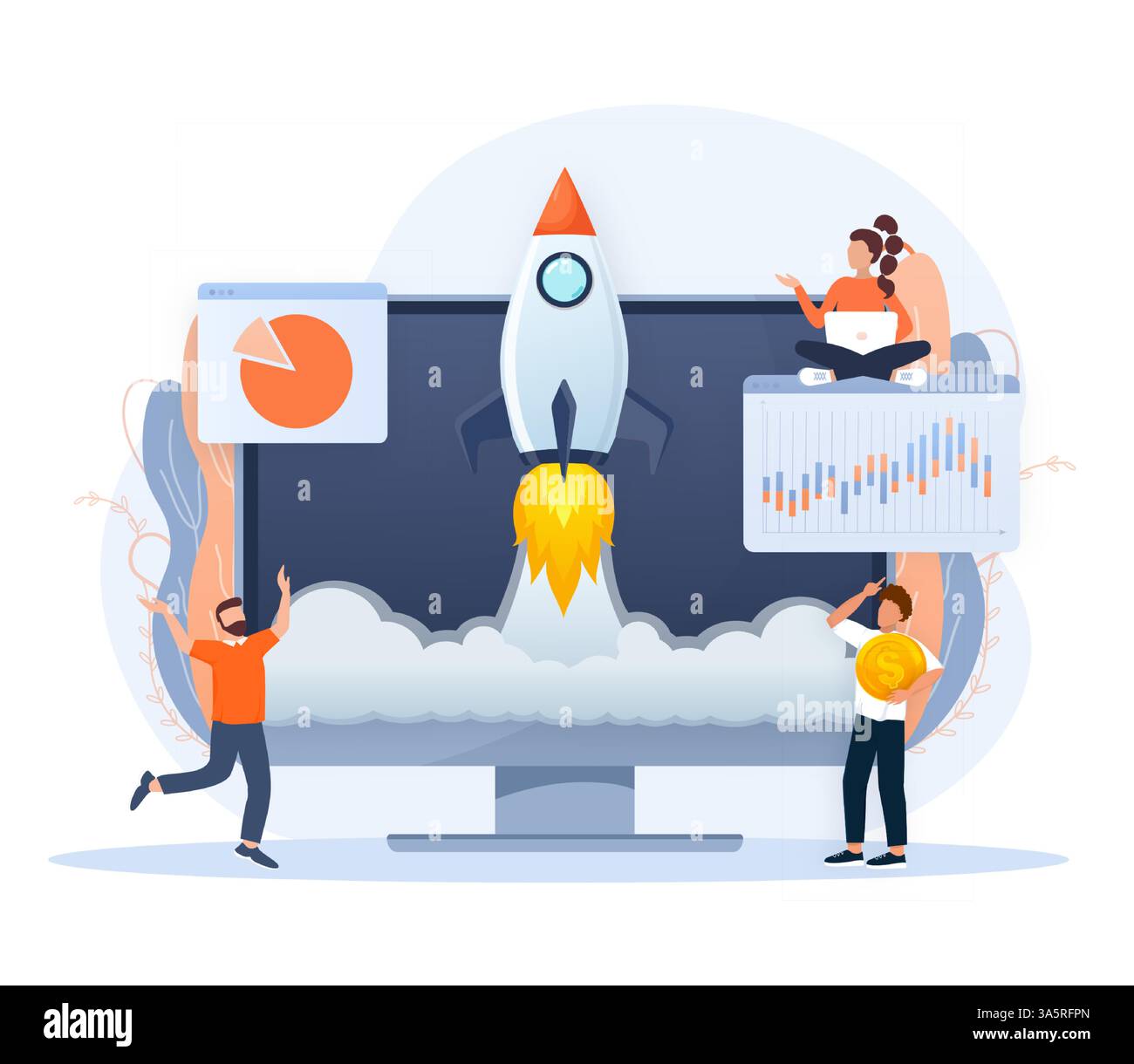 Startup new business project. Idea through planning and strategy, time ...