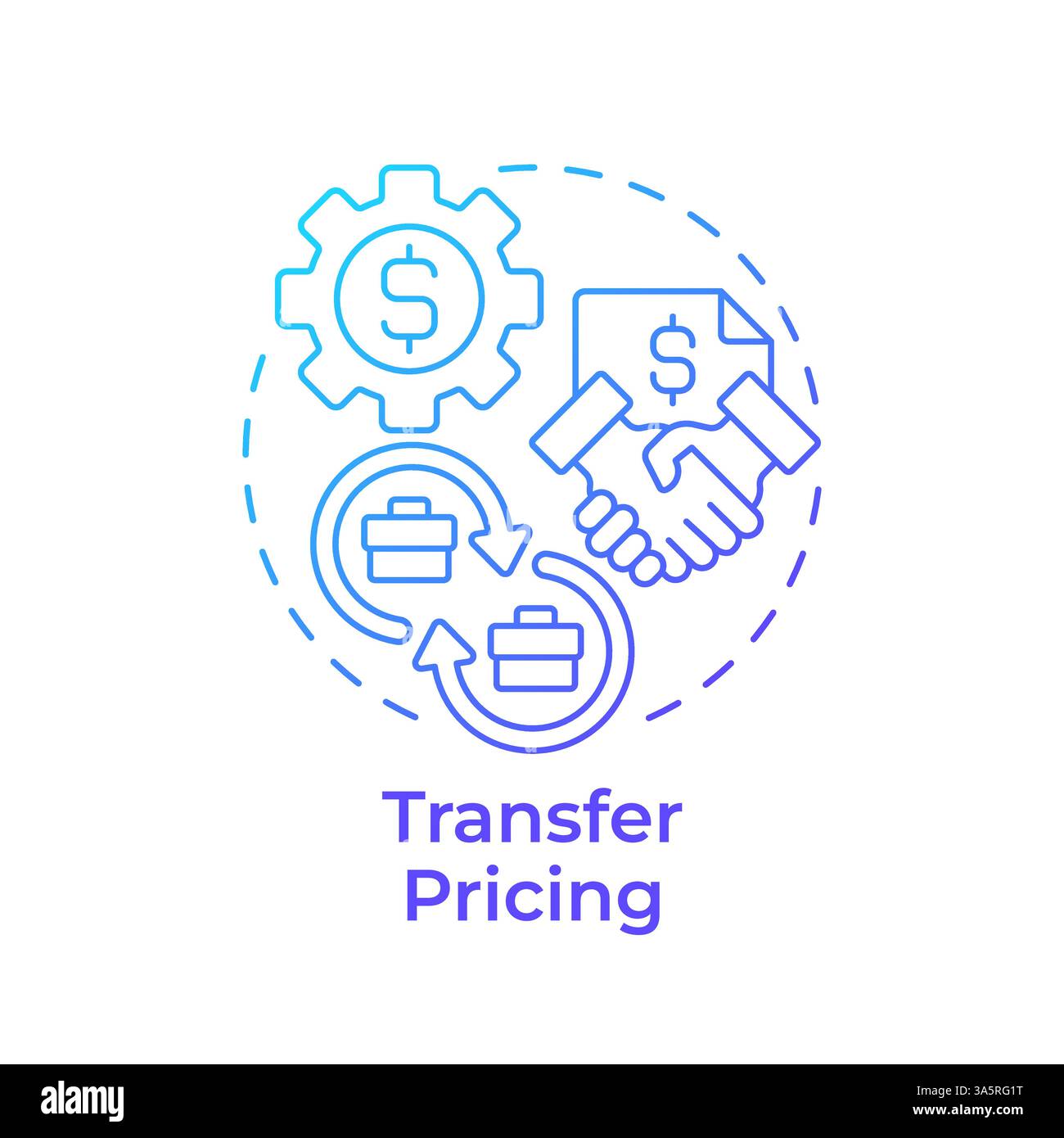 Transfer pricing blue gradient concept icon Stock Vector Image & Art ...