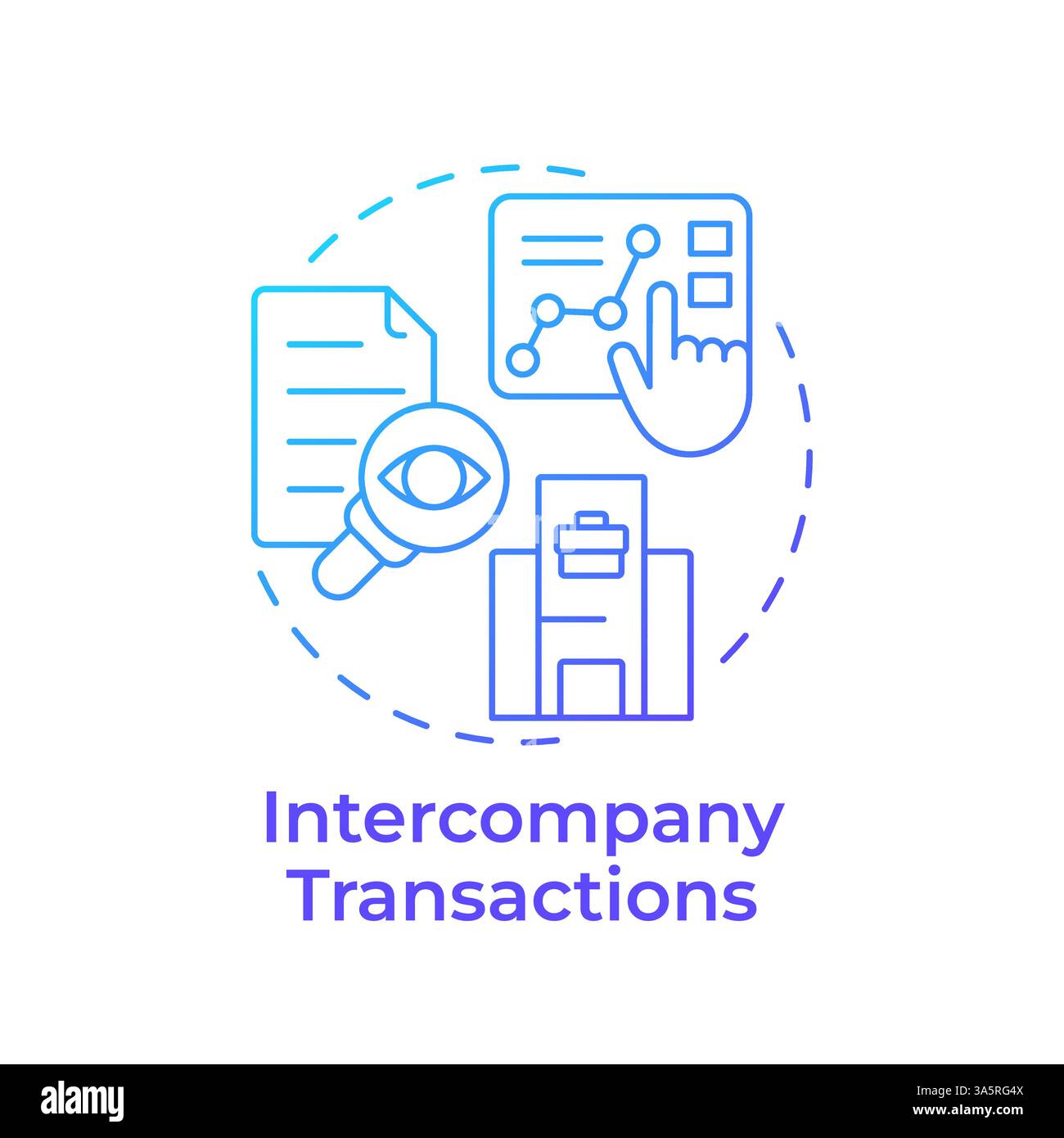 Intercompany transactions blue gradient concept icon Stock Vector Image & Art - Alamy