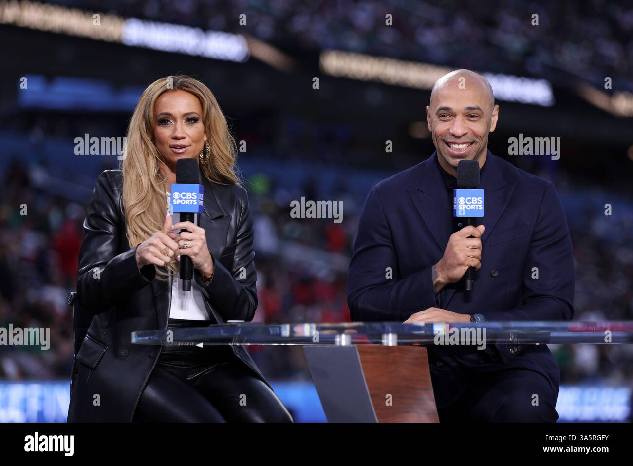 March 23, 2025, Inglewood, California, USA: CBS Sports broadcasters ...