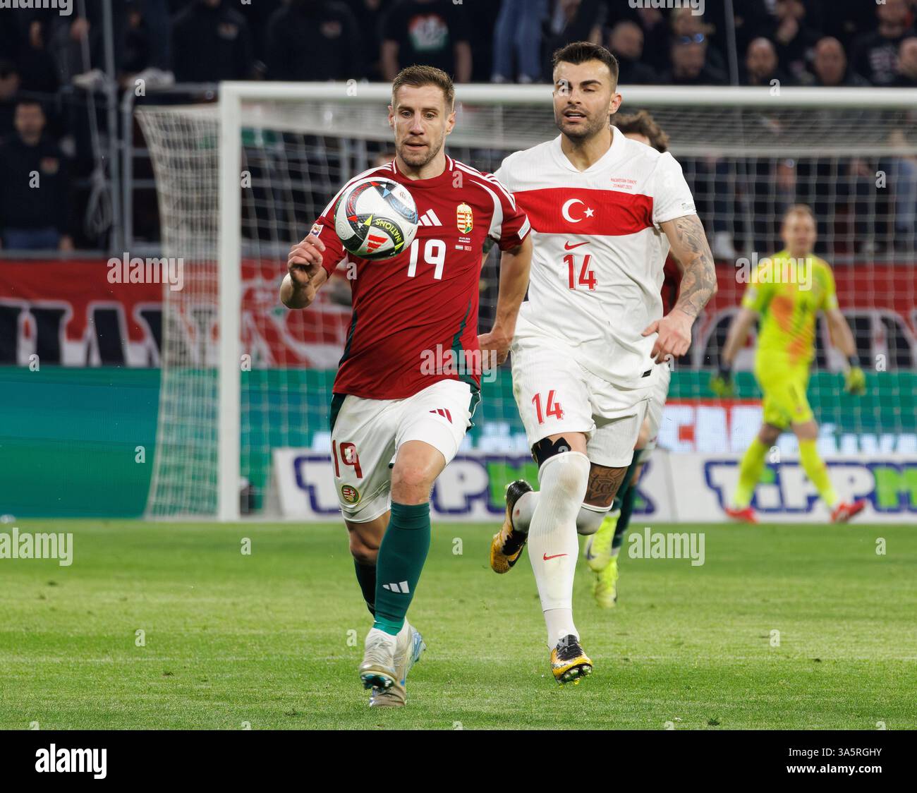 Budapest, Hungary. 23rd March, 2025. Barnabas Varga of Hungary competes ...