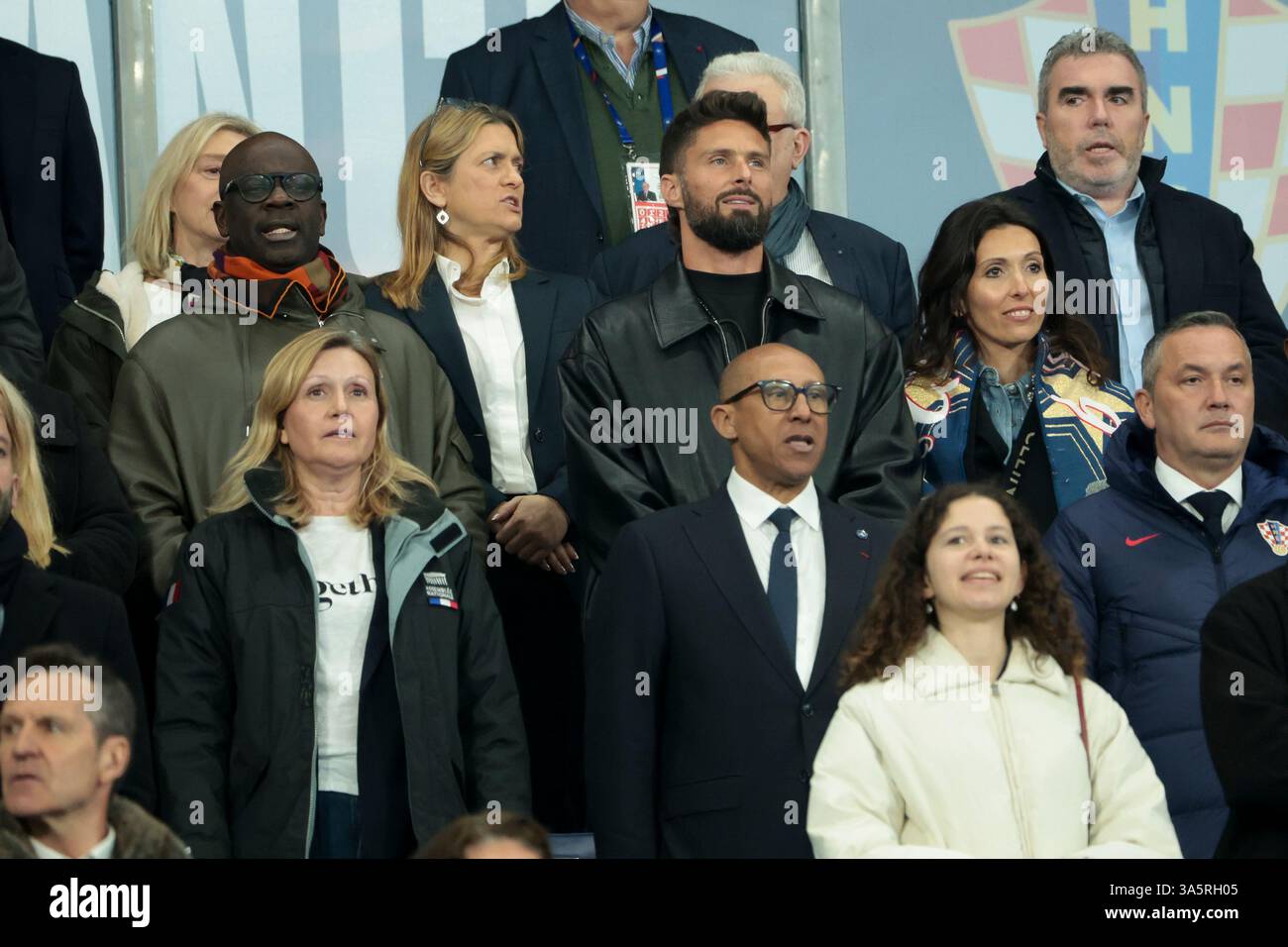 Saint Denis, France. 23rd Mar, 2025. Lilian Thuram, Olivier Giroud and ...