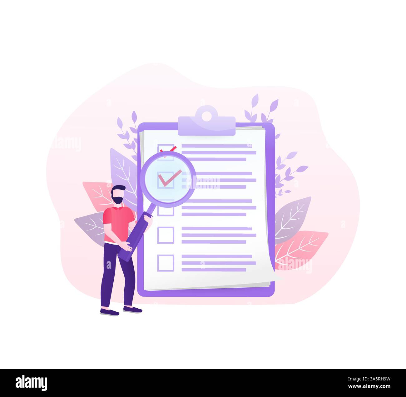 Checklist people. Flat checklist people for paper design. Vector ...