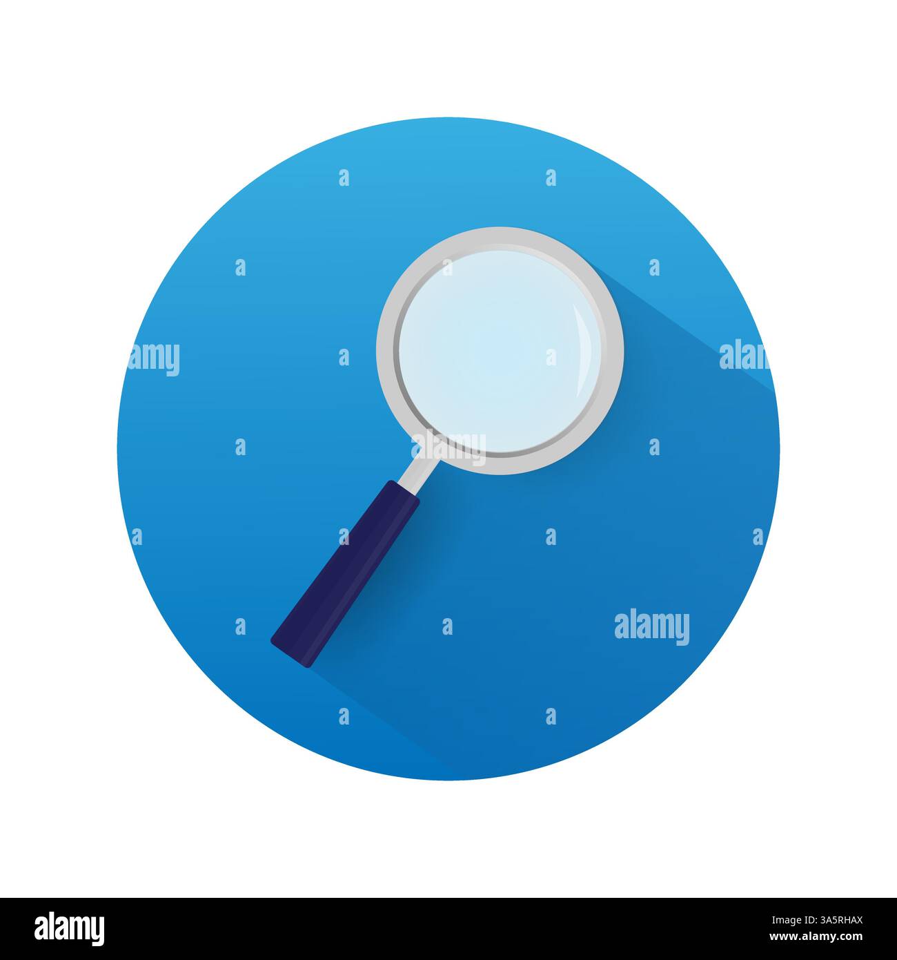 Modern line icon with loupe on white background for site design. Flat ...