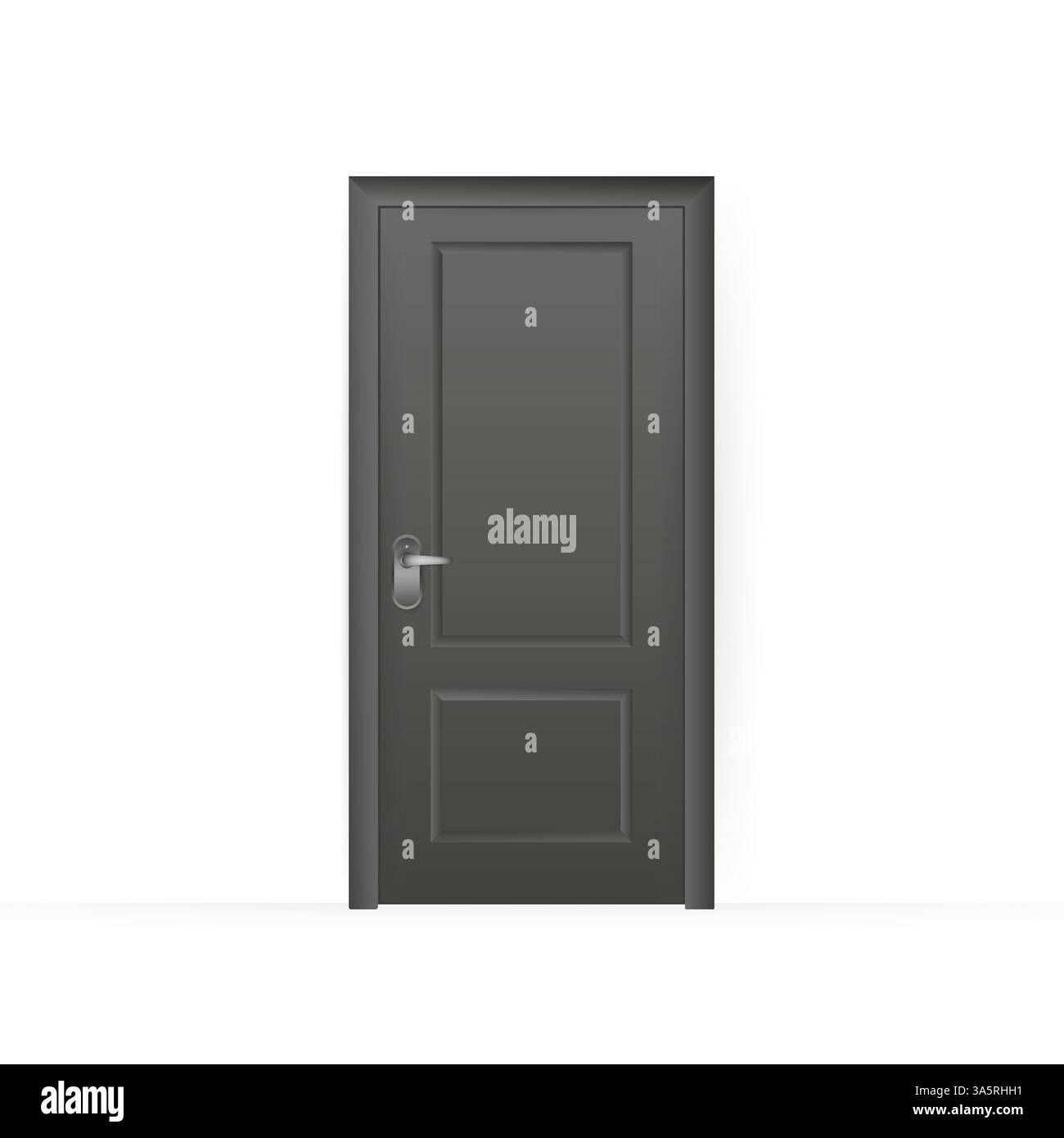 Realistic door for decorative design. Furniture vector illustration set ...