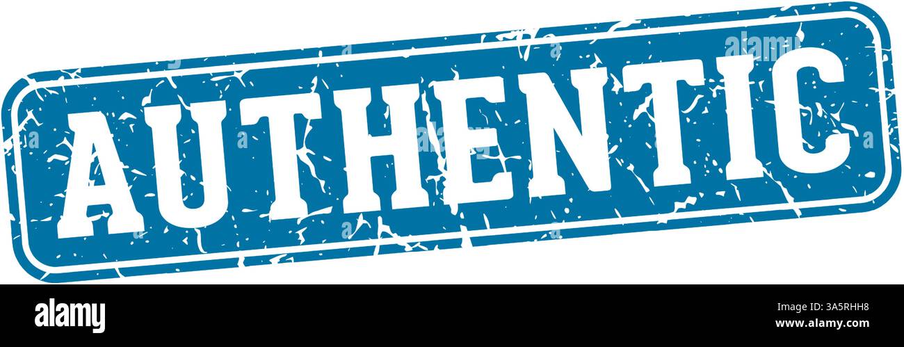 authentic stamp. authentic rectangular sign isolated on transparent ...