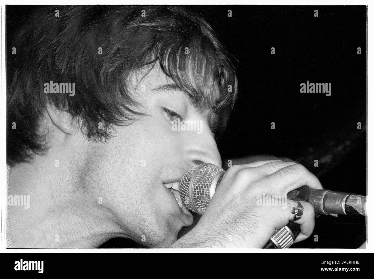 OASIS, FIRST NATIONAL TOUR, 1994: Liam Gallagher of Oasis at The Fleece ...