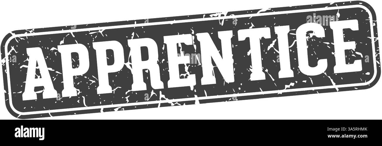 apprentice stamp. apprentice rectangular sign isolated on transparent ...