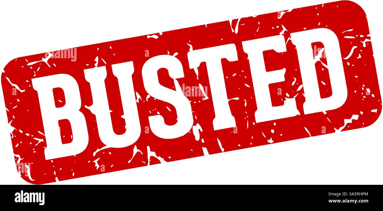busted stamp. busted rectangular sign isolated on transparent ...