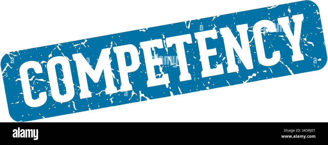 competency stamp. competency rectangular sign isolated on transparent ...
