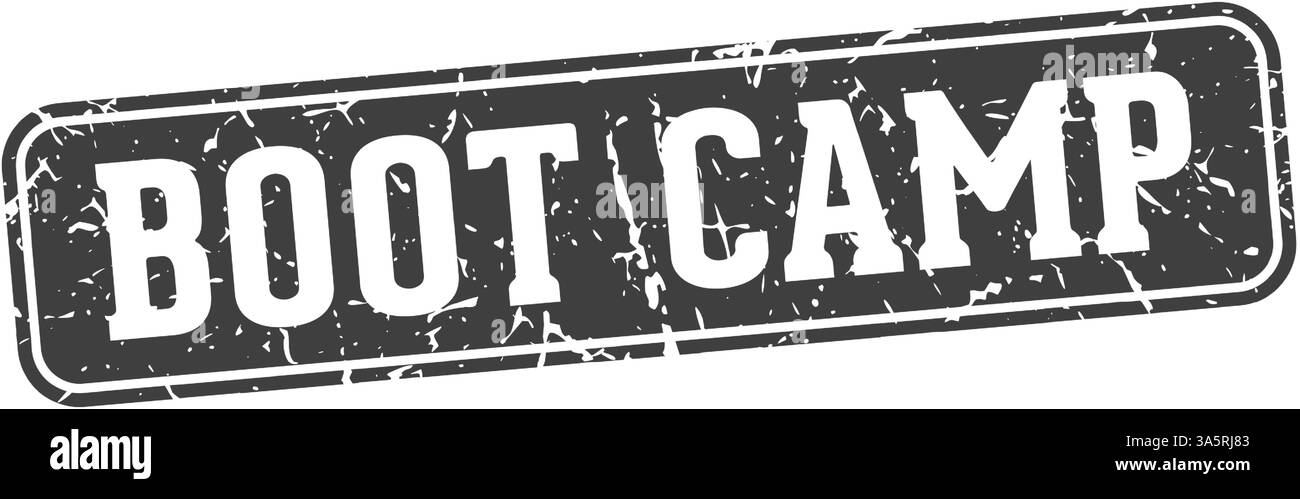boot camp stamp. boot camp rectangular sign isolated on transparent ...