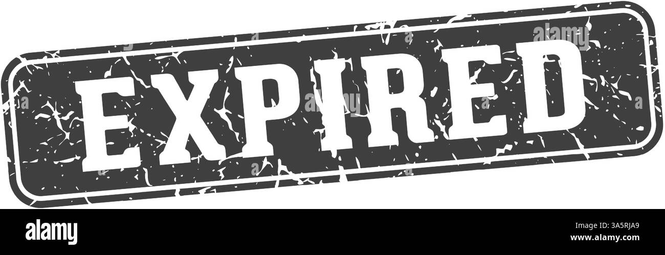 expired stamp. expired rectangular sign isolated on transparent ...