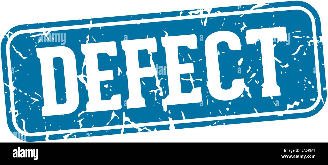 defect stamp. defect rectangular sign isolated on transparent ...
