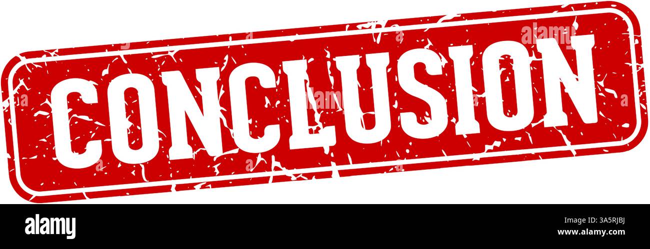 conclusion stamp. conclusion rectangular sign isolated on transparent ...